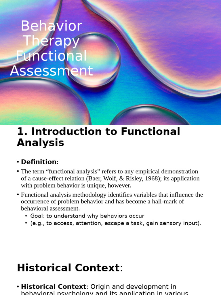 Understanding Functional Analysis in Behavior Therapy | PDF ...