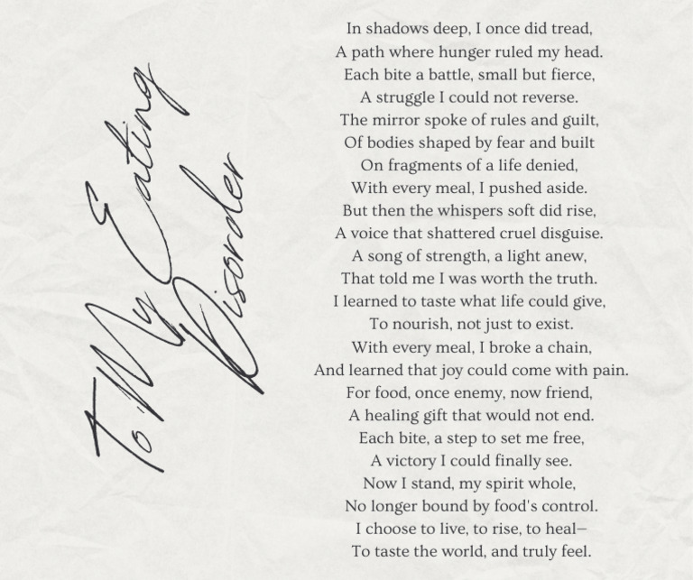 Eating Disorder Awareness Poem | PDF