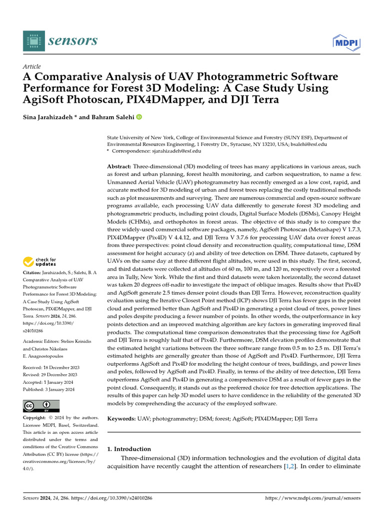 A Comparative Analysis of UAV Photogrammetric Soft | PDF | Unmanned ...