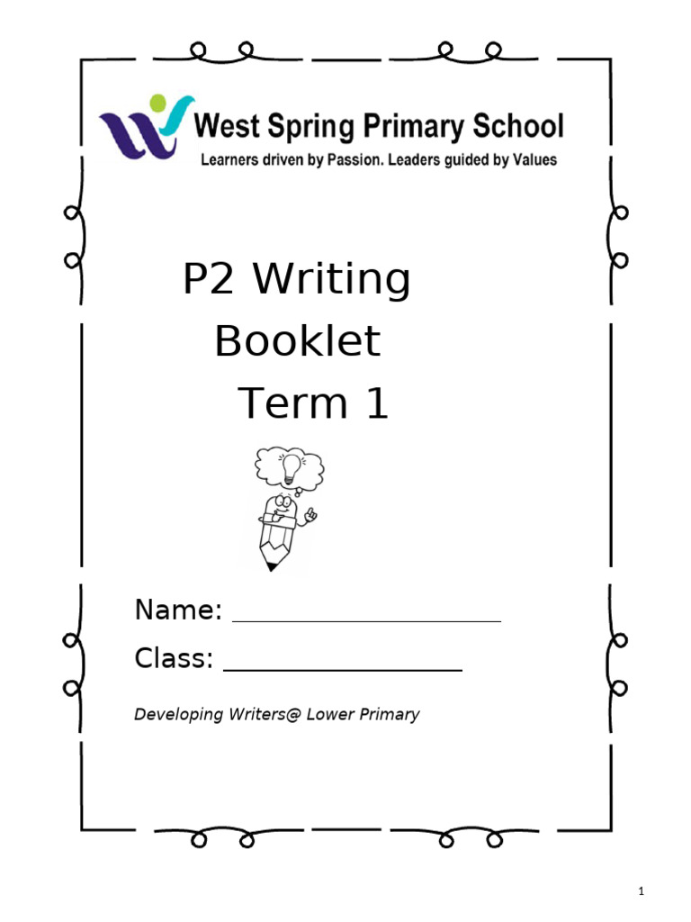 Writing Booklet P2 Term 1_edited_sha | PDF