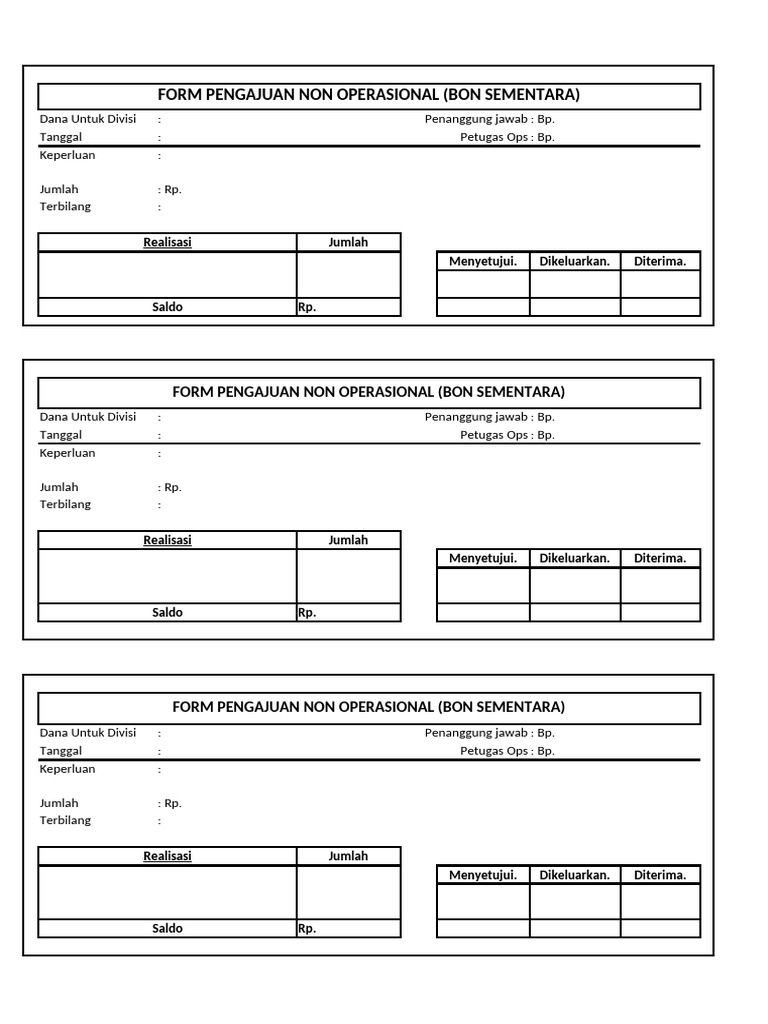 Revisi Form Pengajuan | PDF