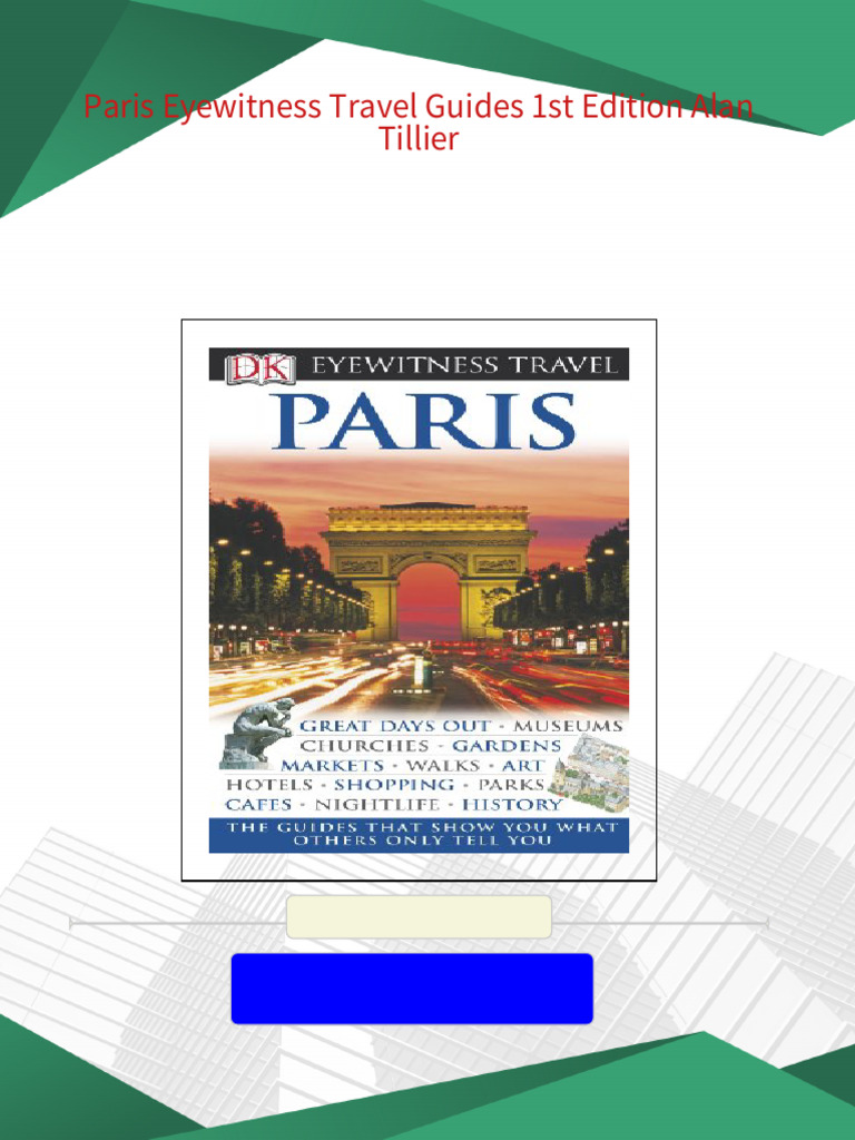 Paris Eyewitness Travel Guides 1st Edition Alan Tillier - Download the ...