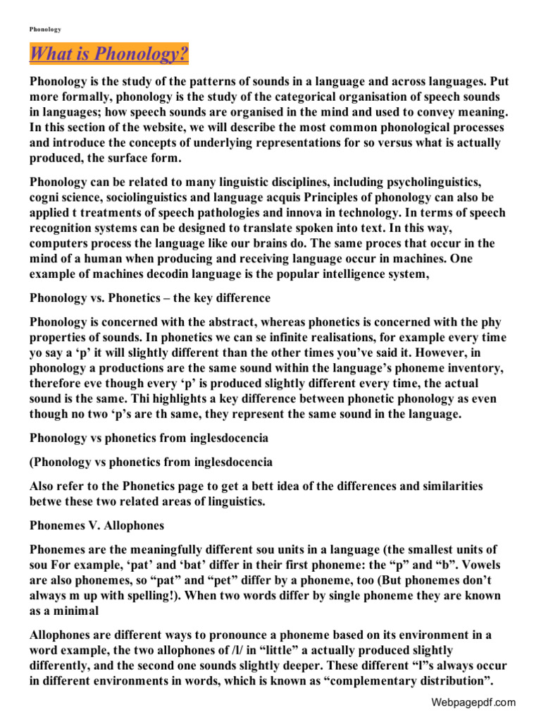 Phonetics - and - Phonology Short Notes | PDF | Syllable | Phoneme