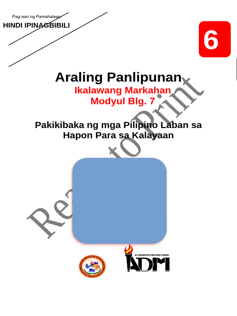 AP6_Q2_Mod7_PakikibakaNgMgaPilipinoParaSaHapon_v5 | PDF
