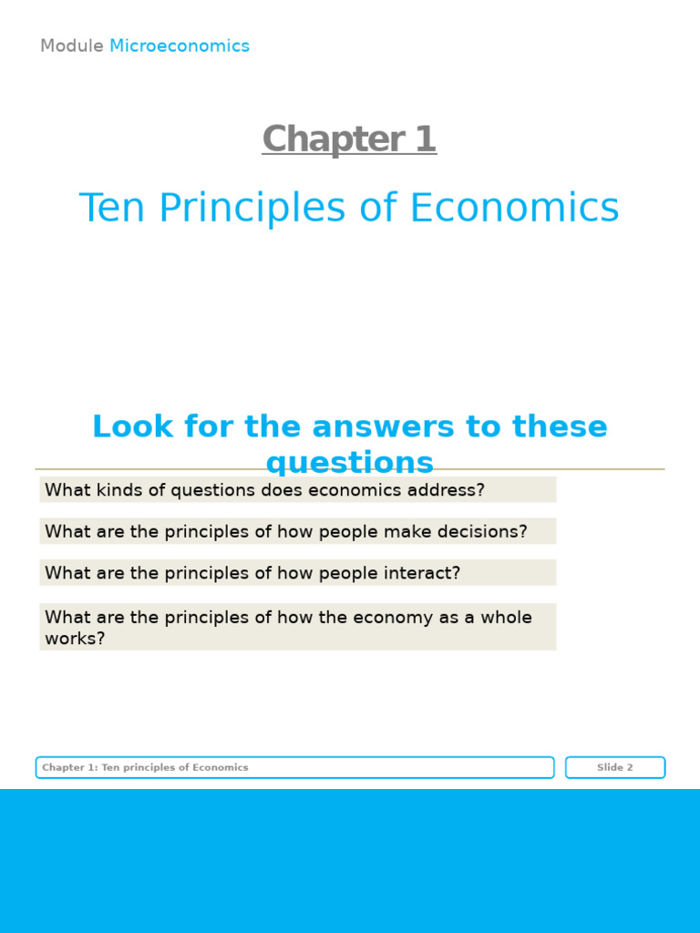 Ten Principles of Microeconomics Explained | PDF | Economics | Market ...