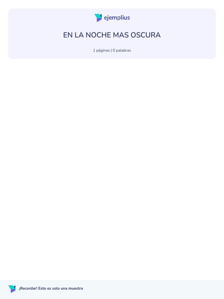 En La Noche Mas Oscura | PDF