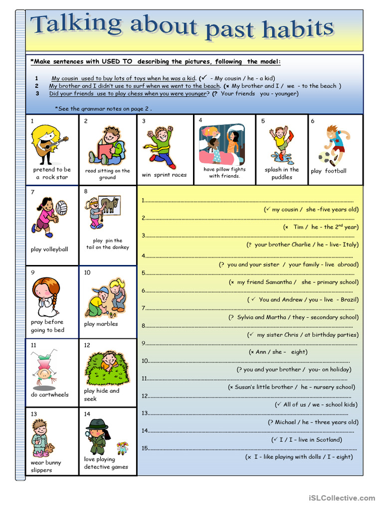 Used To: Describing Past Habits | PDF