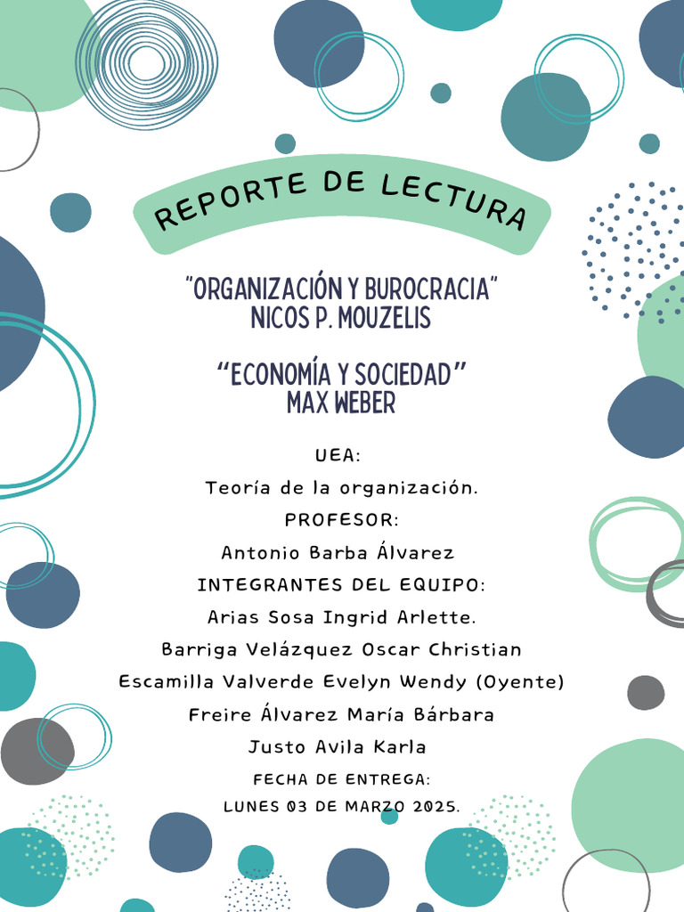 Portada 3er Reporte de Lectura | PDF