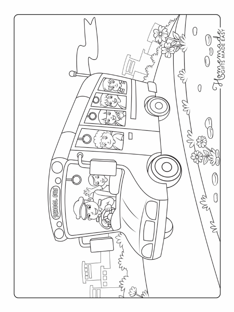 Back To School Coloring Pages School Bus | PDF