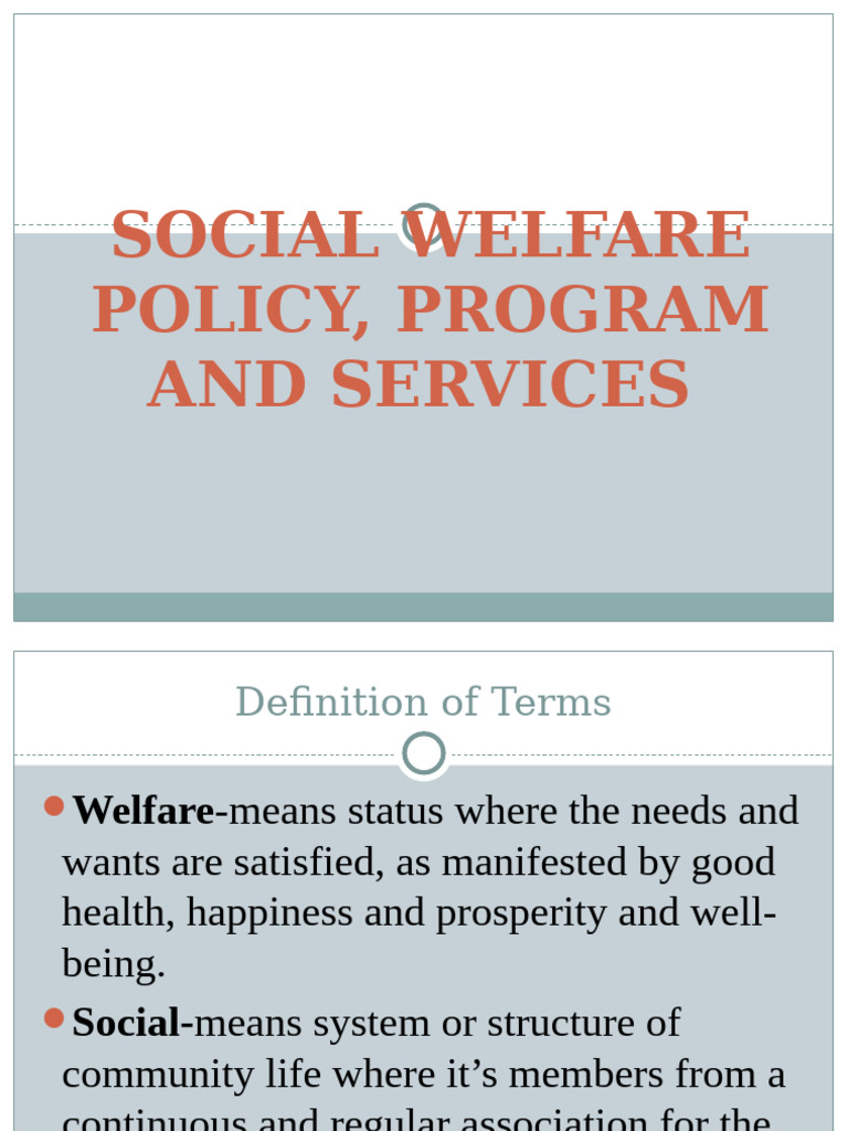 Social Welfare Policy and Programs Overview | PDF | Policy | Poverty