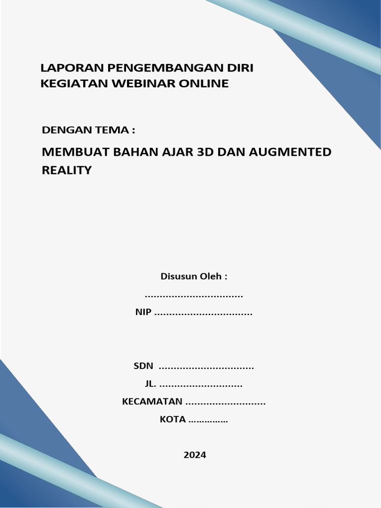 Webinar Membuat Bahan Ajar 3D Dan Augmented Reality | PDF