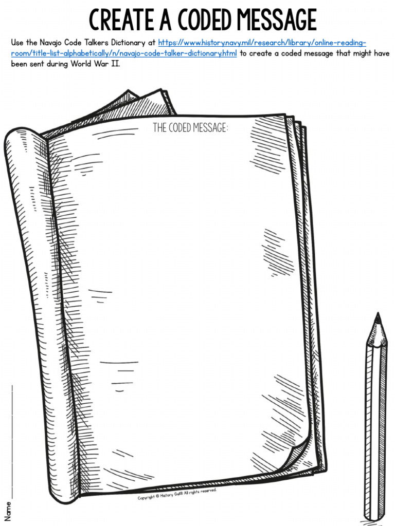 Native American Coded Message Activity 1 | PDF