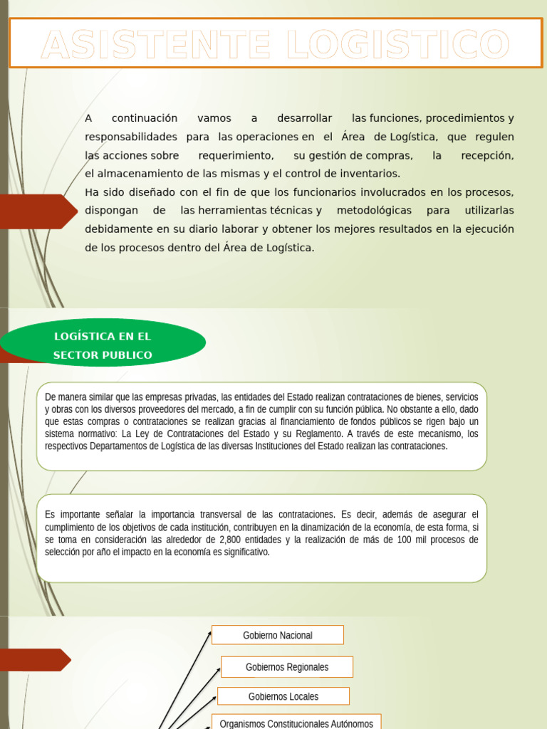 Asistente Logistico Power Point | PDF | Logística | Planificación
