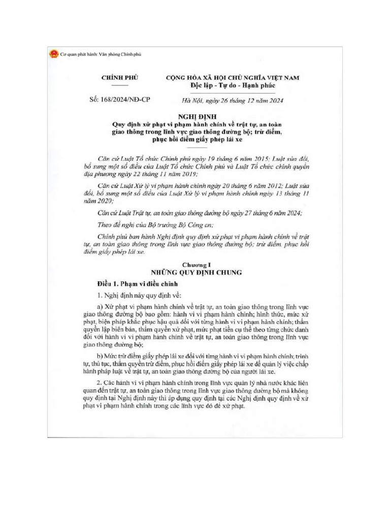 Nghi Dinh 168 | PDF
