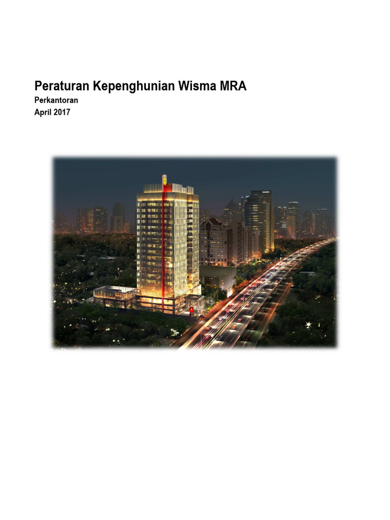 Peraturan Kepenghunian Wisma MRA | PDF
