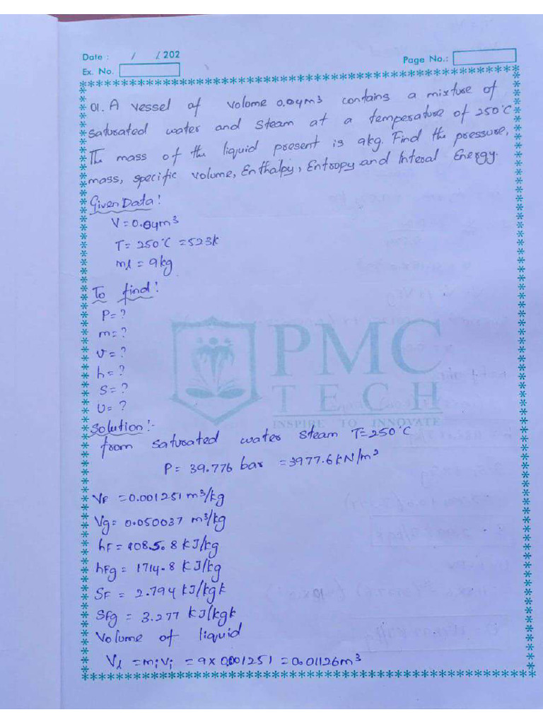 Engineering Thermodynamics Unit 4 Big Questions | PDF