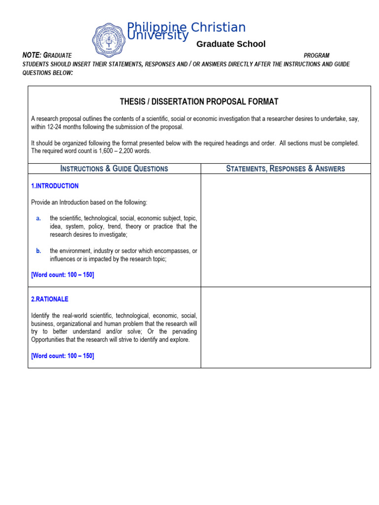 PROPOSAL DISSERTATION - Template | PDF | Methodology | Quantitative ...
