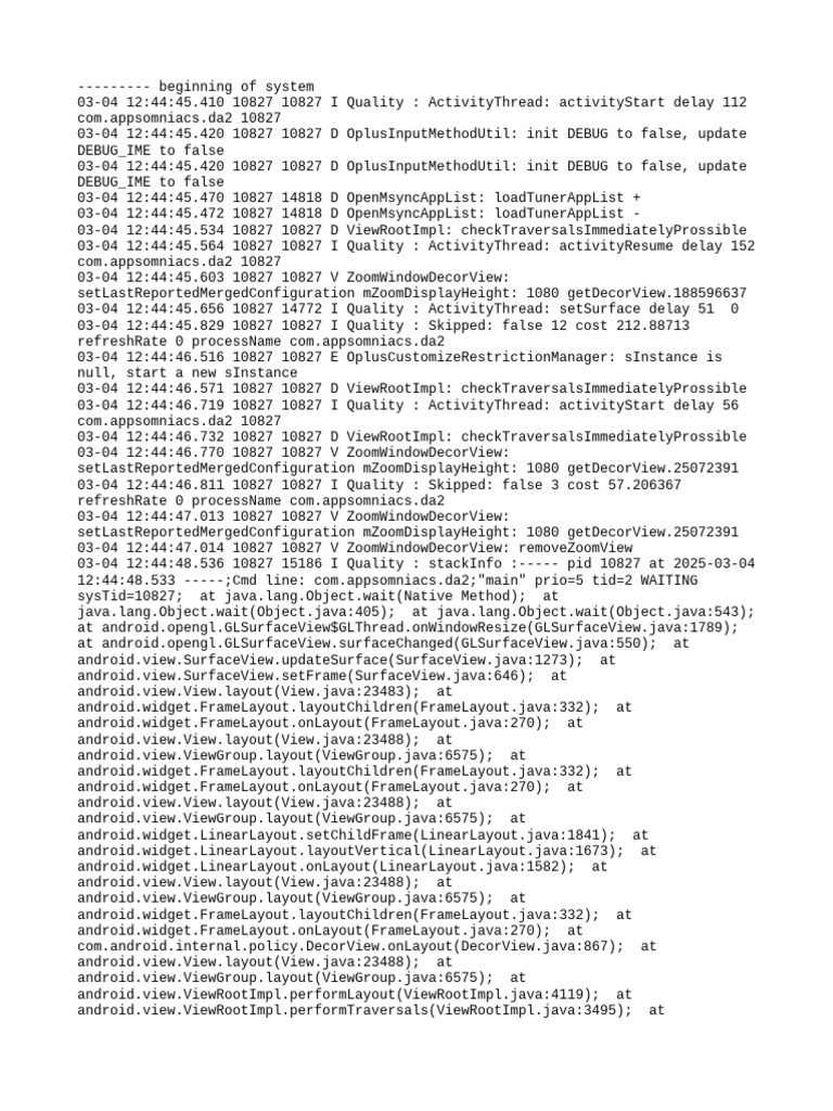 App Activity Log and Performance Metrics | PDF | Computing | Computer ...
