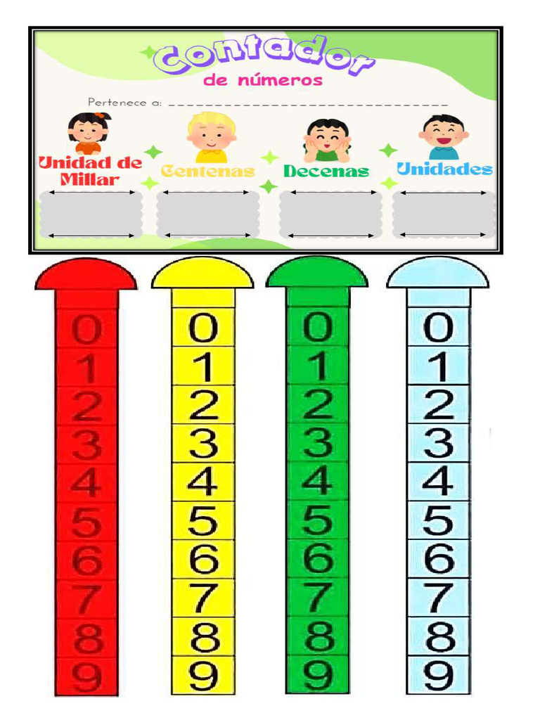 Tablero Contador de Numeros | PDF