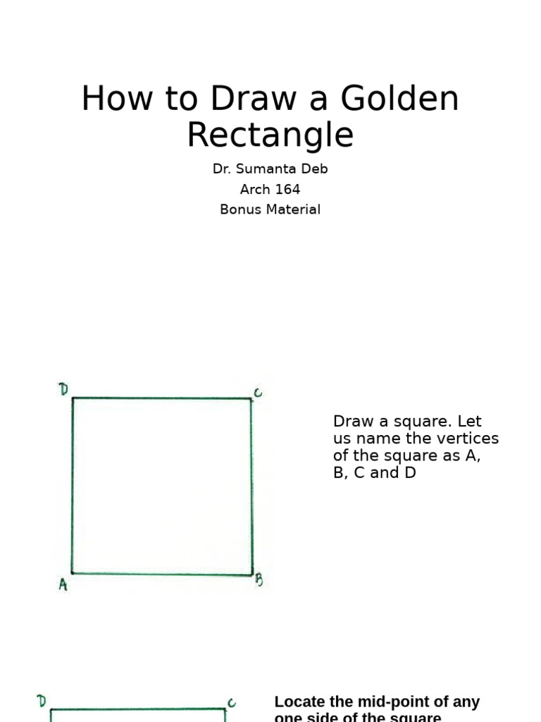 How To Draw A Golden Rectangle | PDF