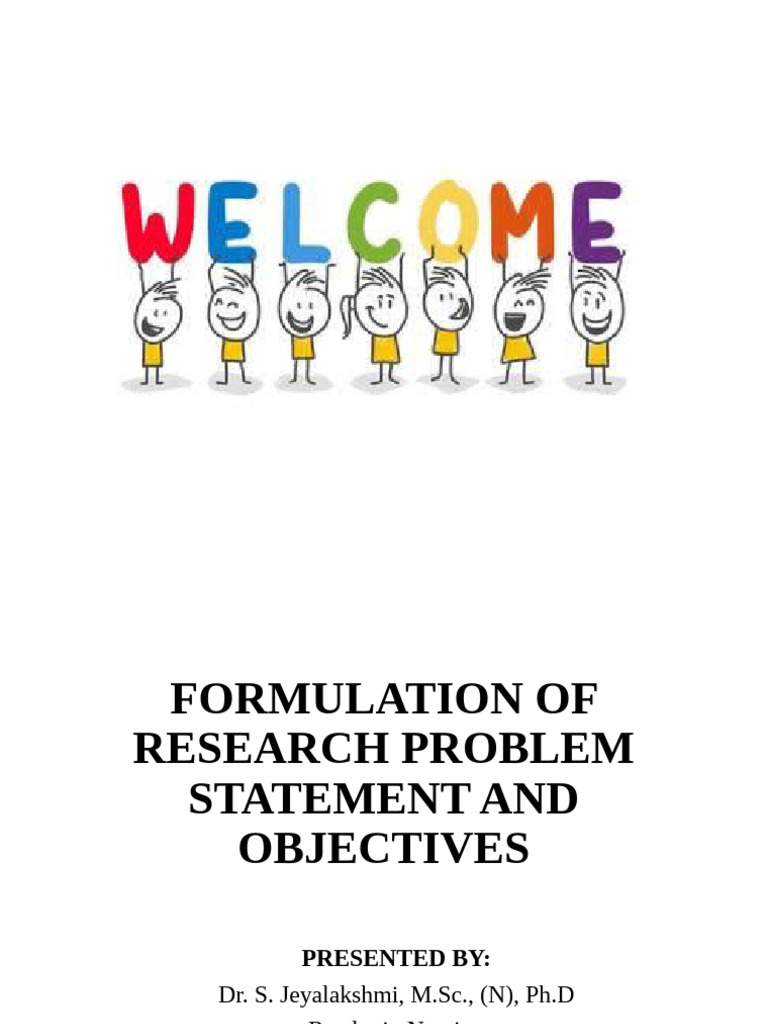Research Problem and Objectives | PDF | Methodology | Cognition