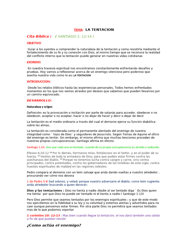 Entendiendo y Venciendo la Tentación | PDF | Víspera | Tentación