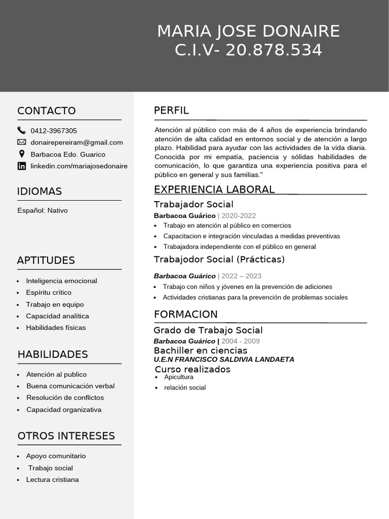 233-curriculum-vitae-MARIA JOSE | PDF