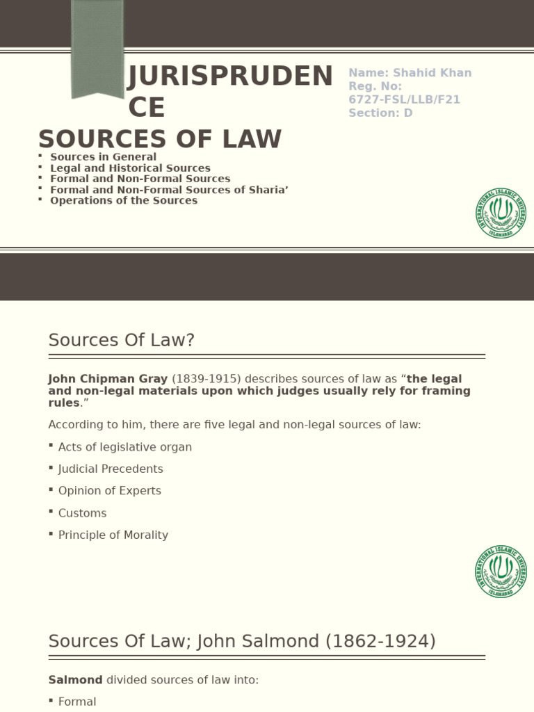 Understanding Sources of Law Explained | PDF | Sources Of Law | Sharia