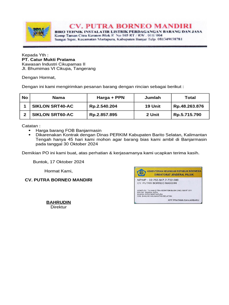 Pt. Delta Utama Elektrik | PDF