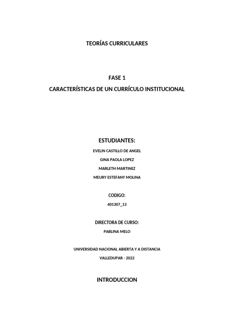 Teorias 2.. | PDF | Plan de estudios | Aprendizaje