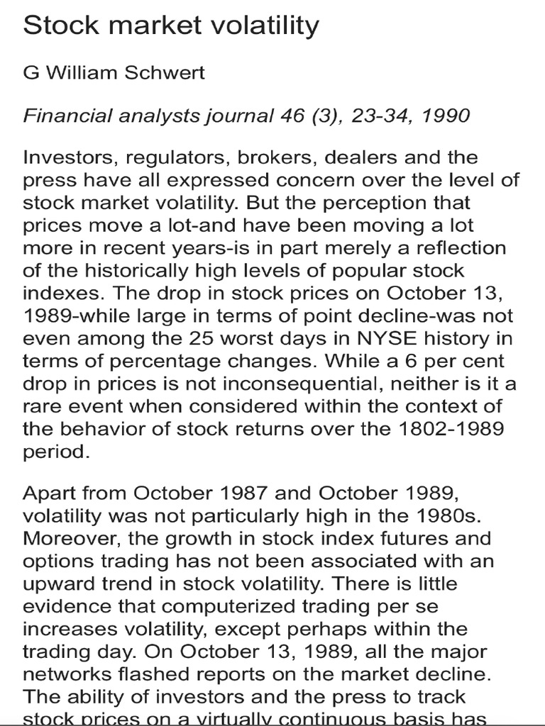 stock market volatility - Google Scholar.jpeg | PDF