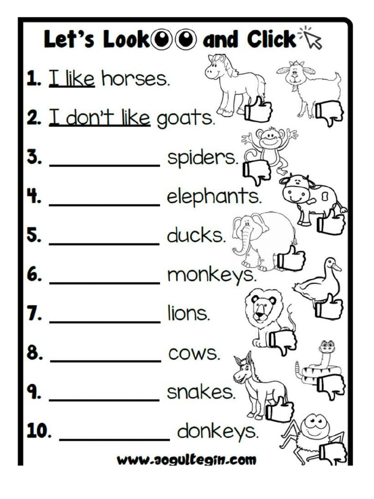 animal worksheet | PDF