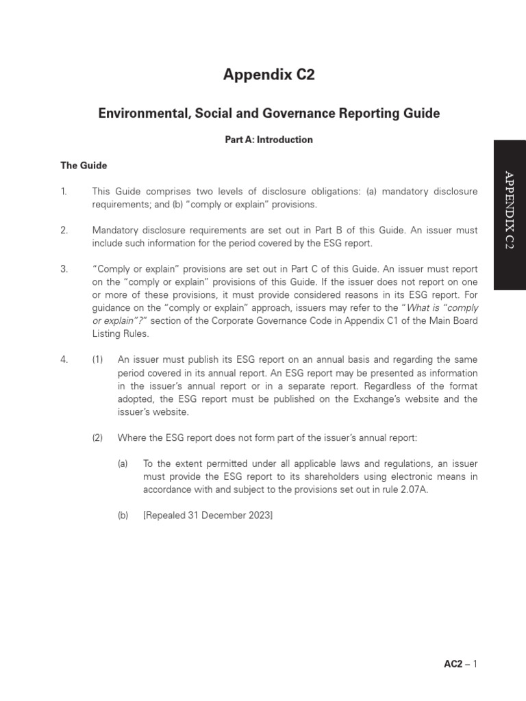 HKEX4476 - 3841 - VER31171 Appendix C2 | PDF | Employment | Greenhouse Gas