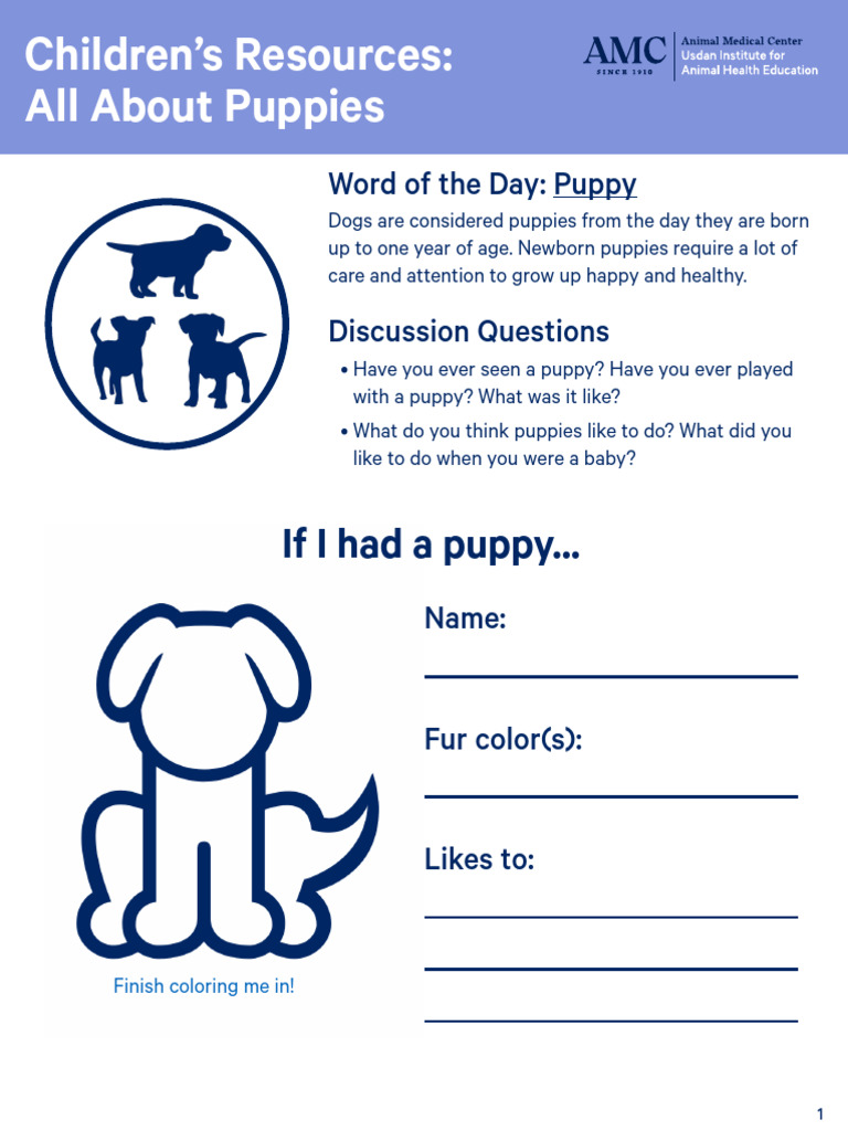 All About Puppies: Fun Activities & Facts | PDF | Dogs | Subspecies Of ...