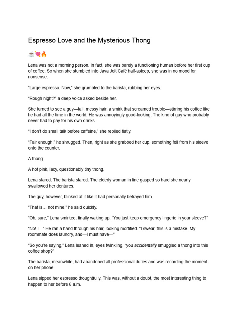 English To Spanish Story - Espresso Love and The Mysterios Thong - Amor ...