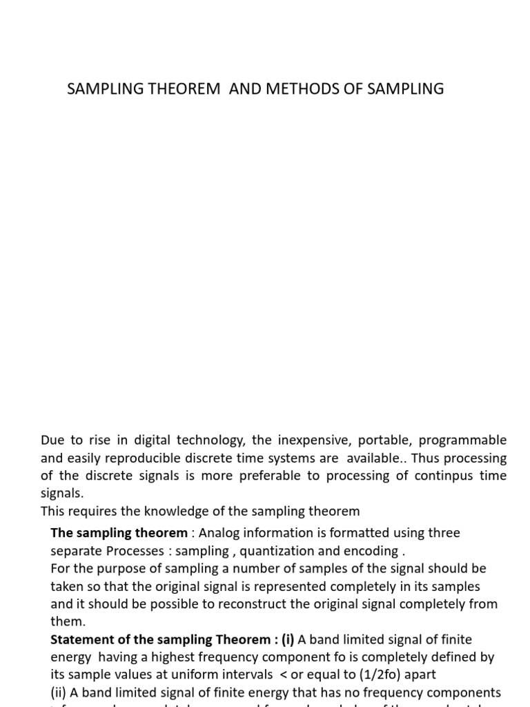 unit3_6 | PDF | Sampling (Signal Processing) | Spectral Density