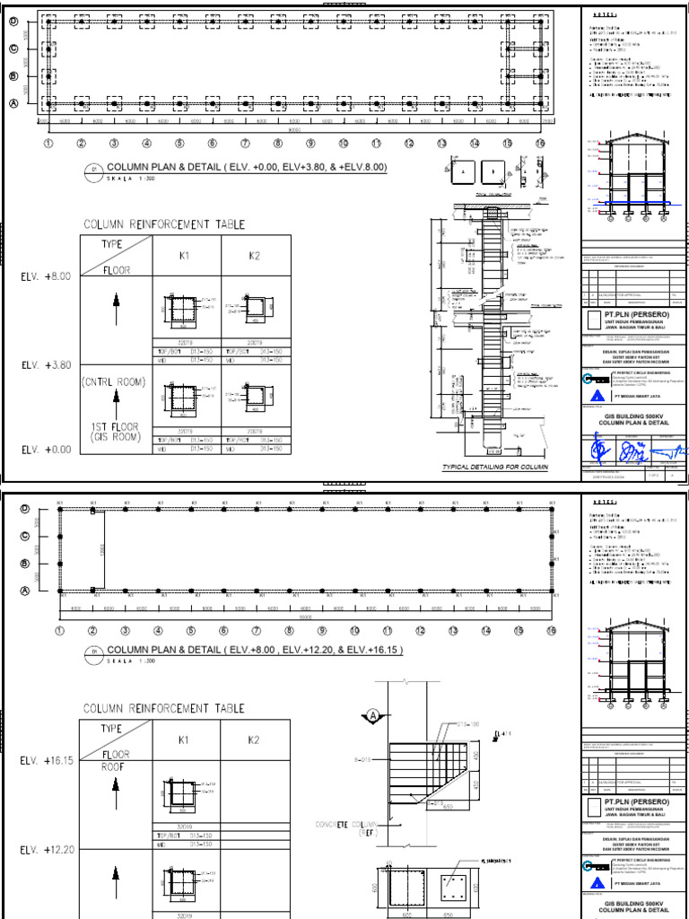 20250225_2039-PTN-00-S-GI-24 COLUMN PLAN & DETAIL REVISI KONSINYERING-LT1&2 | PDF