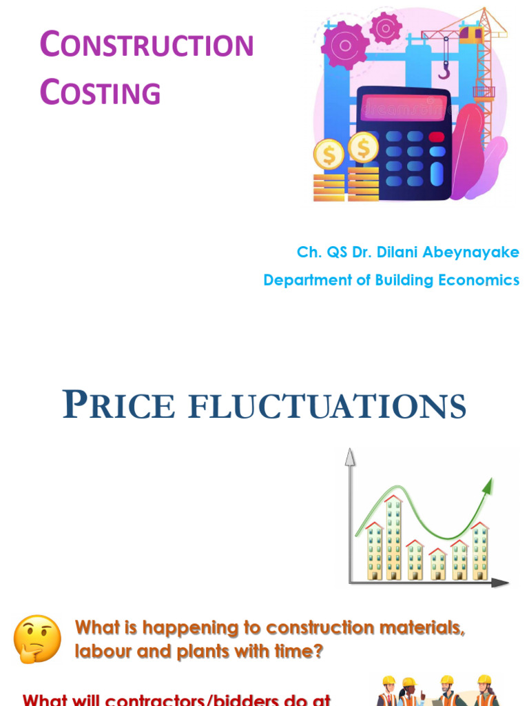Construction Cost Fluctuation Strategies | PDF | Valuation (Finance ...