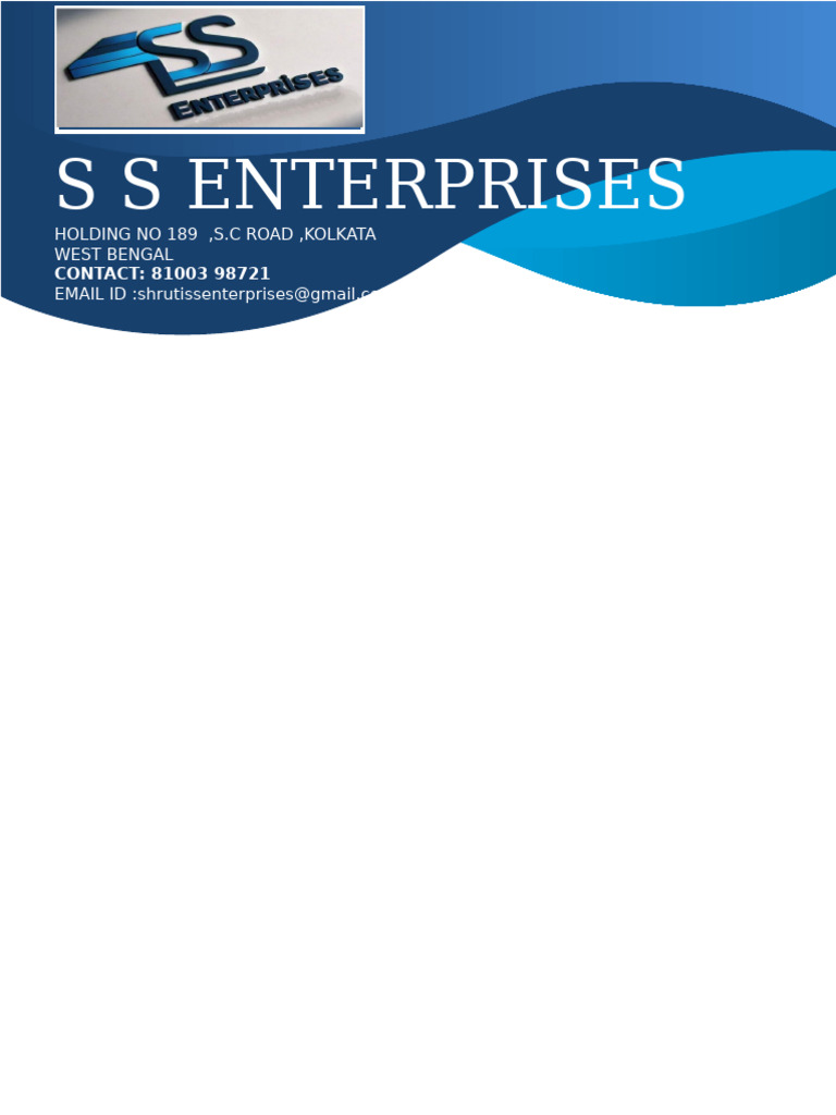 S S Enterprises Letter Head | PDF