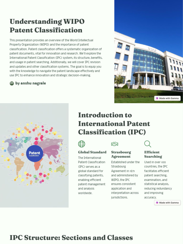 Understanding WIPO Patent Classification | PDF | Patent | World ...