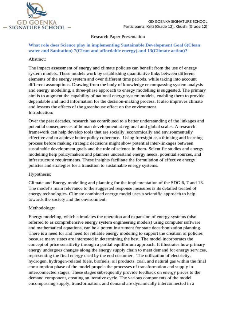 Research Paper Presentation - Gdgss Class 12-5 | PDF | Climate Change ...