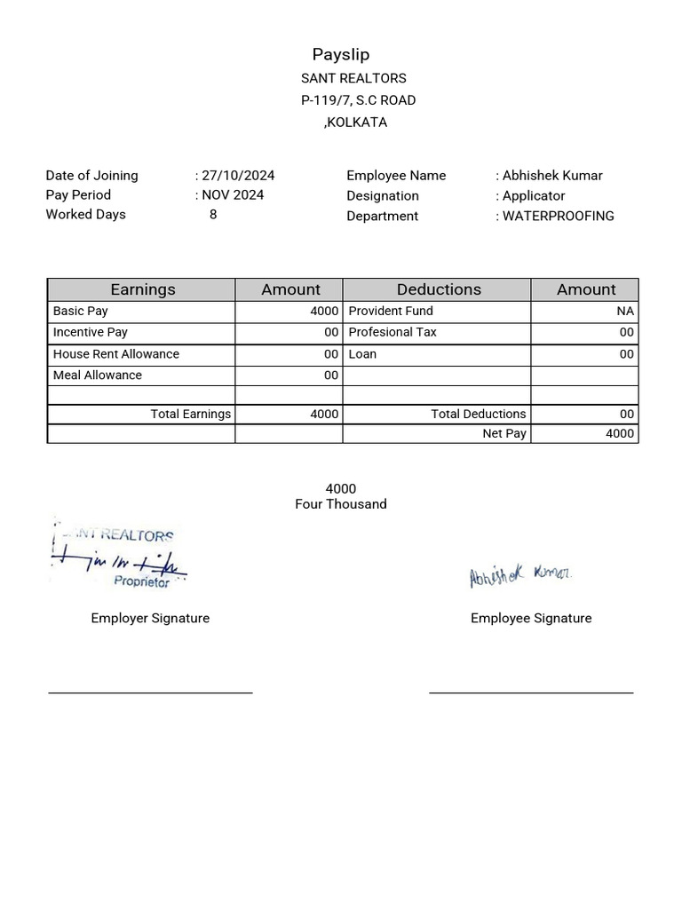 Nov Salary Slip | PDF | Paycheck | Tax Deduction