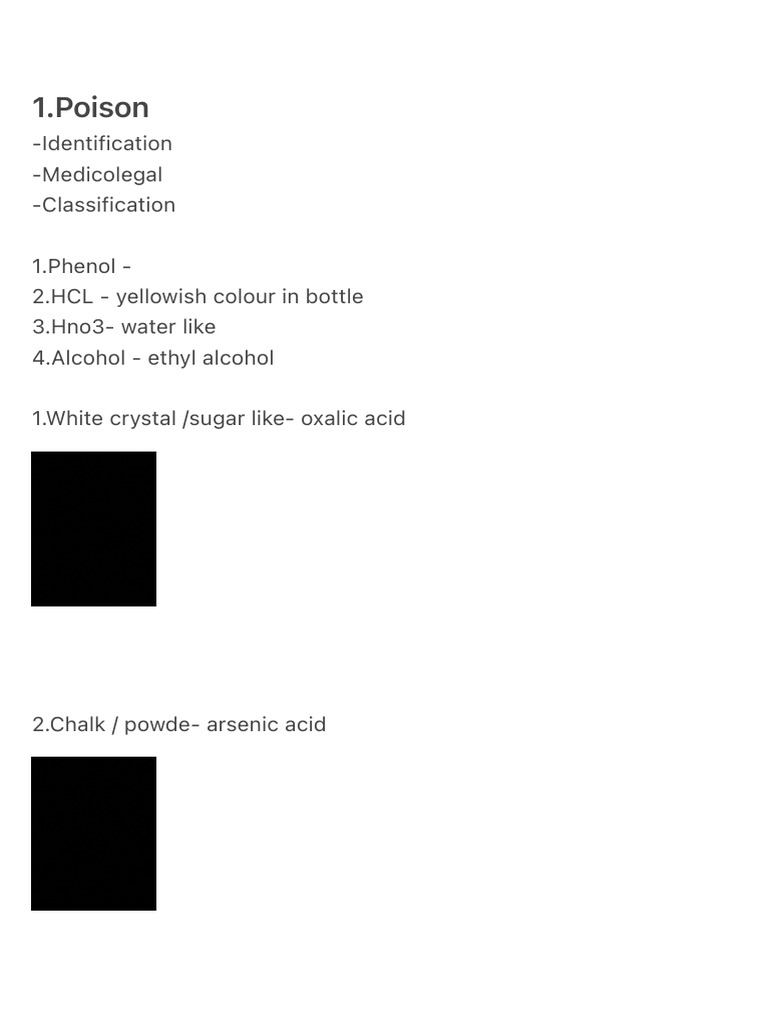 Poison Classification Overview | PDF