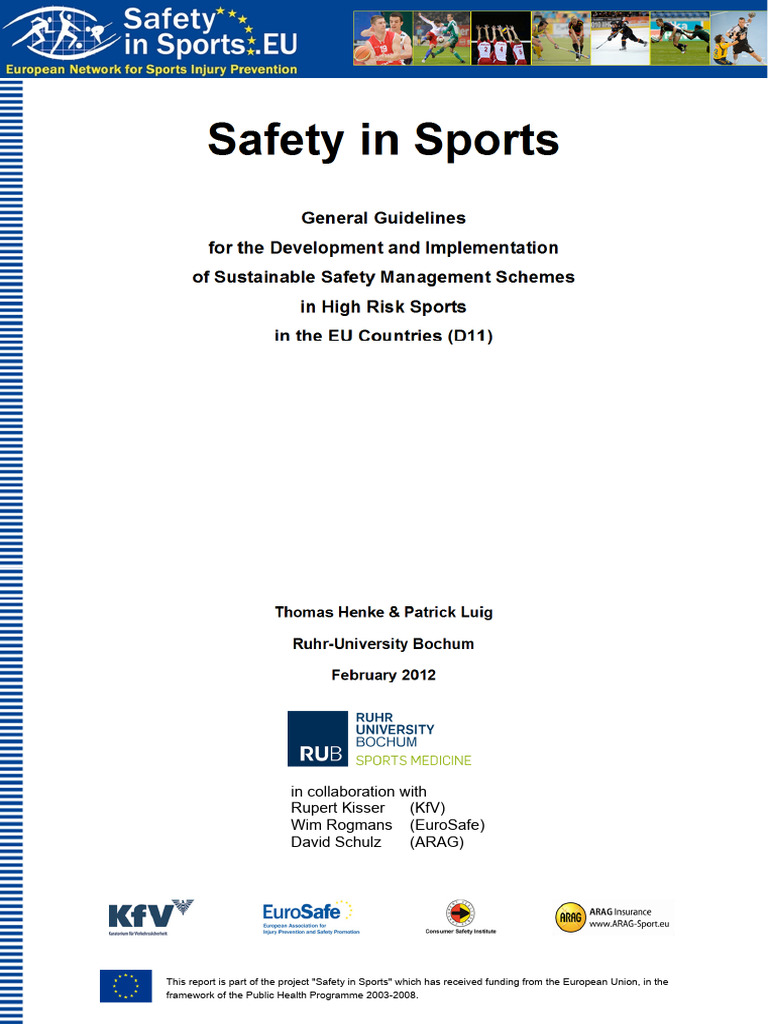 Safety in Sports - General Guidelines | PDF | Risk | Safety