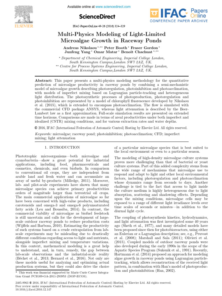 Light Limitation | PDF | Biofuel | Biology