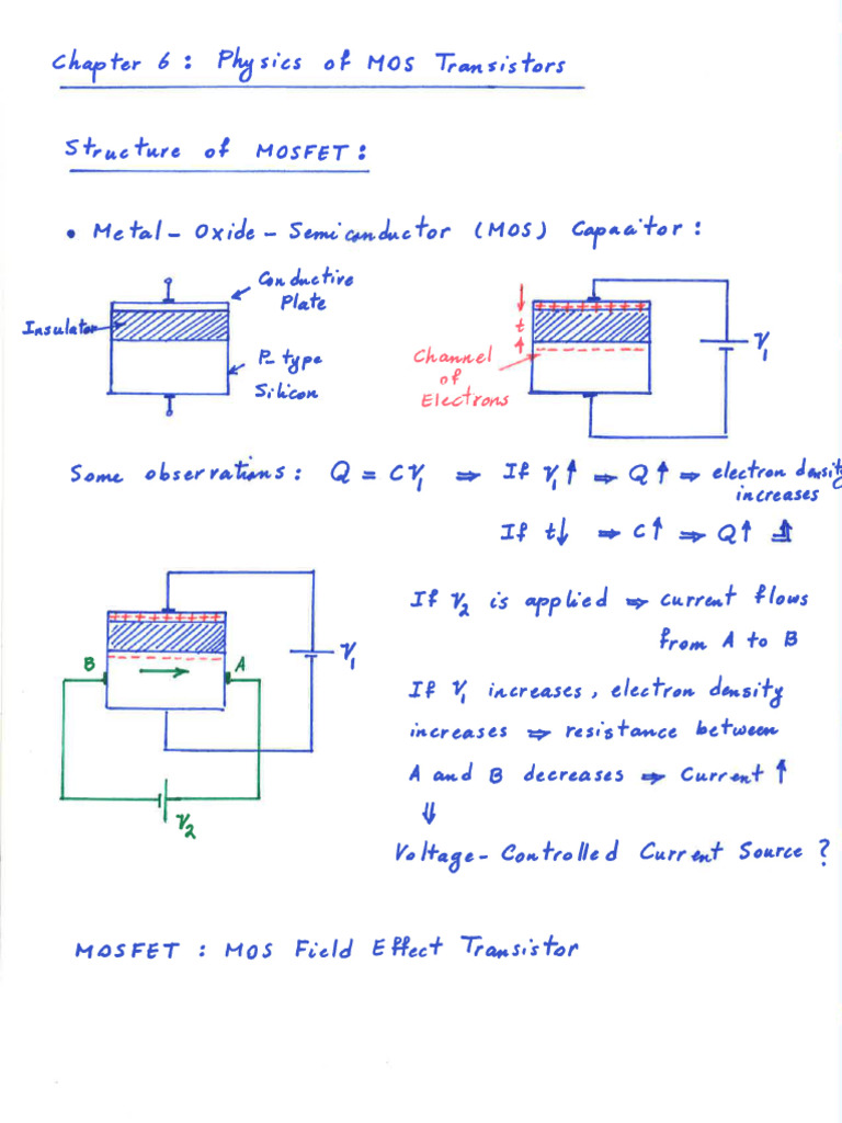 Physics of MOS Transistors | PDF | Electronics