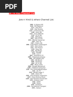 JioTV Full Channel List | PDF