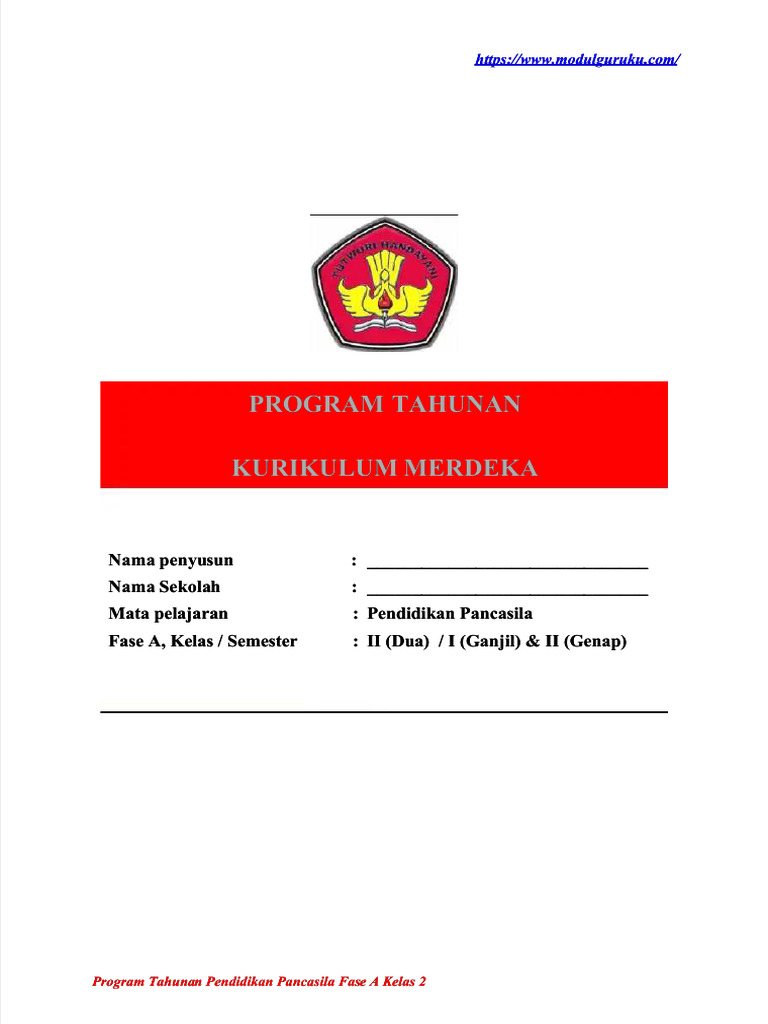 PDF Prota PPKN Kelas 2 Kurikulum Merdeka - Compress | PDF