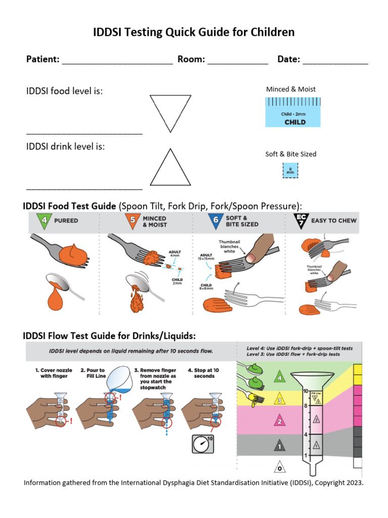 IDDSI Testing Guide For Children (Color) | PDF