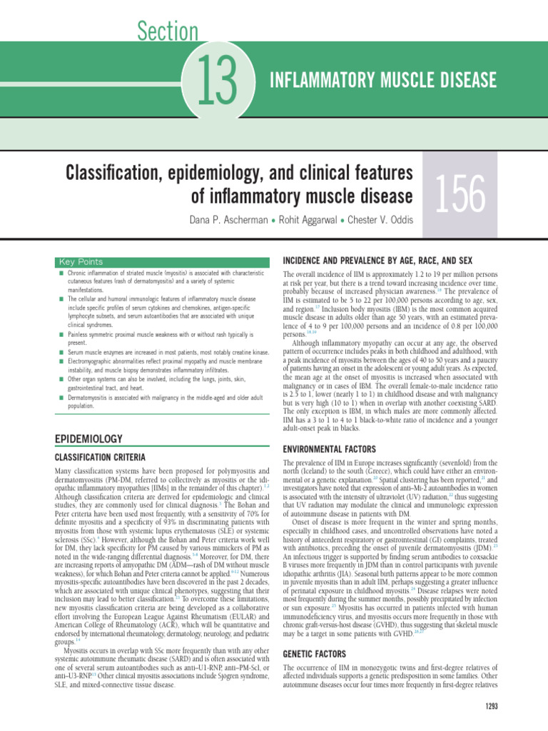156 Classification, Epidemiology, and Clinical Features of Inflammatory ...